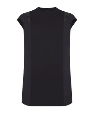 Sacai Stripe Detailed Mini Dress - Black