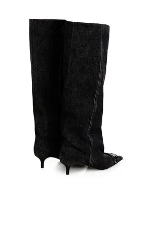 DIESEL® D-venus Pointed-toe Denim Boots