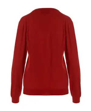 Gucci V-neck Long Sleeve Jumper With Front Logo