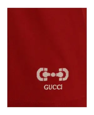 Gucci V-neck Long Sleeve Jumper With Front Logo
