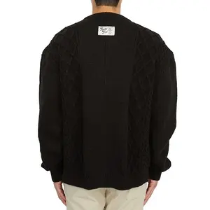 FAMILY FIRST Long-sleeve Crewneck Sweater With Ribbed Details