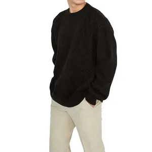 FAMILY FIRST Long-sleeve Crewneck Sweater With Ribbed Details