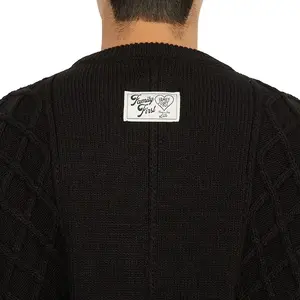FAMILY FIRST Long-sleeve Crewneck Sweater With Ribbed Details