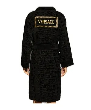 Versace Long-sleeved Belted Bathrobe