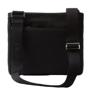 Prada Logo Plaque Buckle Shoulder Bag