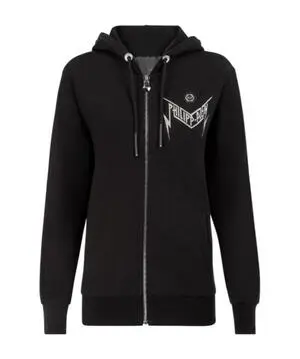 Philipp Plein Zip-up Hoodie With Skull Embellishment
