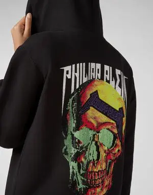 Philipp Plein Zip-up Hoodie With Skull Embellishment