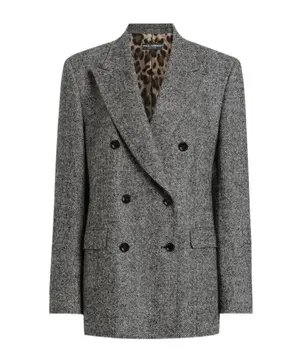 Dolce & Gabbana Double-breasted Blazer With Notched Lapels - Black