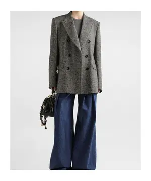 Dolce & Gabbana Double-breasted Blazer With Notched Lapels - Black