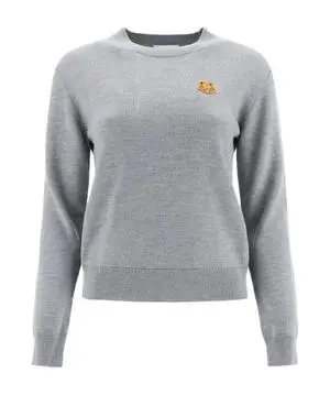 Kenzo Tiger Patch Woolen Pullover - Gray