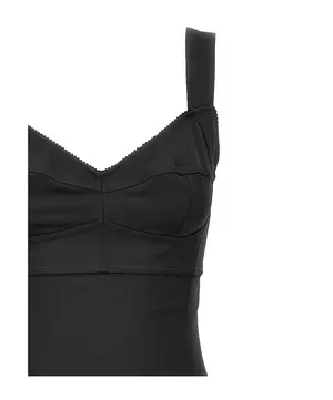 Dolce & Gabbana Sweetheart Neckline Corset Mini Dress - Black