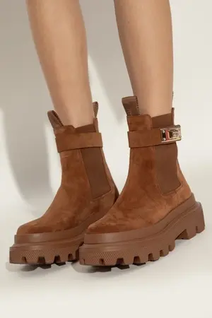 Dolce & Gabbana Dg Logo Plaque Ankle Boots
