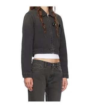 Coperni Denim Jacket With Zipper And Buckle Detail