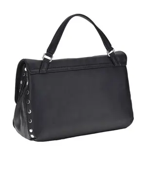 ZANELLATO Postina Saeta Small Tote Bag With Twist Hook - Black