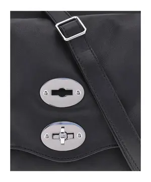 ZANELLATO Postina Saeta Small Tote Bag With Twist Hook - Black