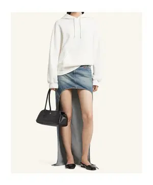 COURREGES Courrèges Oversized Hoodie With Embroidered Logo - White