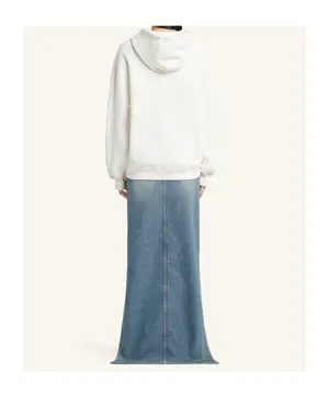 COURREGES Courrèges Oversized Hoodie With Embroidered Logo - White