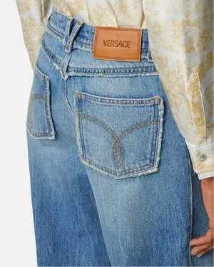 Versace Fringed Boyfriend Jeans