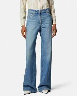 Versace Fringed Boyfriend Jeans