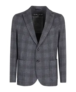 CIRCOLO 1901 Checked Blazer - Black