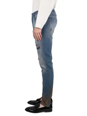 Dolce & Gabbana Skinny Fit Jeans With Distressed Detailing