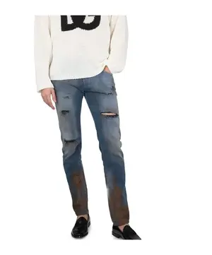 Dolce & Gabbana Skinny Fit Jeans With Distressed Detailing