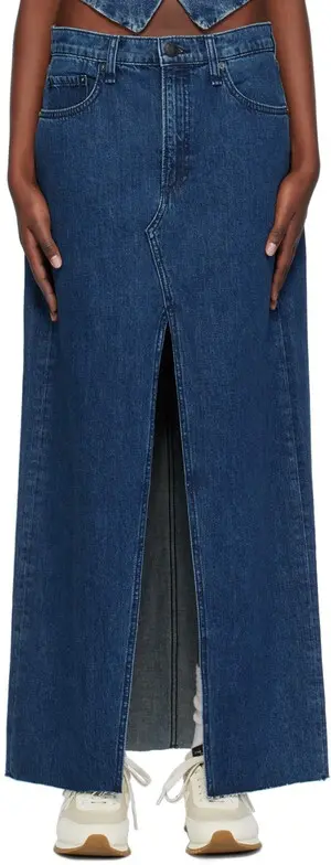 RAG  BONE Mid-rise Denim Skirt - Blue