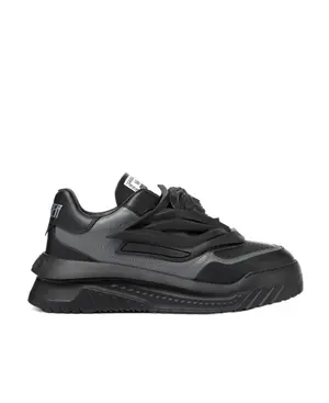 Versace Odissea Slip-on Sneakers With Medusa Motif - Black