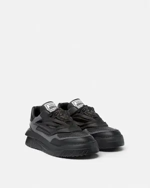Versace Odissea Slip-on Sneakers With Medusa Motif - Black