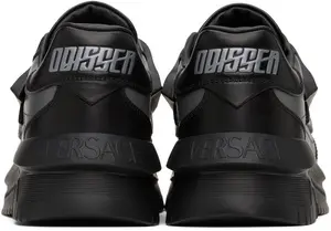 Versace Odissea Slip-on Sneakers With Medusa Motif - Black