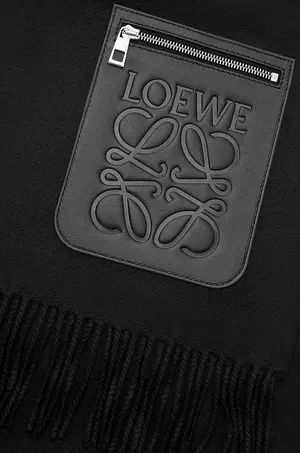 Loewe Logo-patch Fringed Scarf