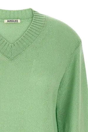 Auralee V-neck Knitted Jumper