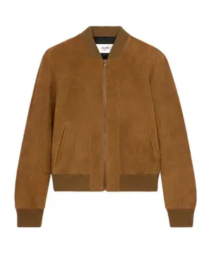 Celine Suede Boule Blouson Jacket - Ash