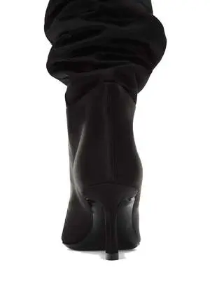 Alexander Wang Viola Feather-trim Pointed-toe Boots