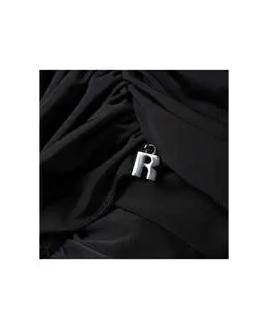 ROTATE BY BIRGER CHRISTENSEN Gathered Off-the-shoulder Long Sleeve Cropped Top