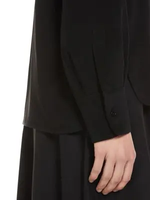 Max Mara Zanzero V-neck Long-sleeved Shirt - Black