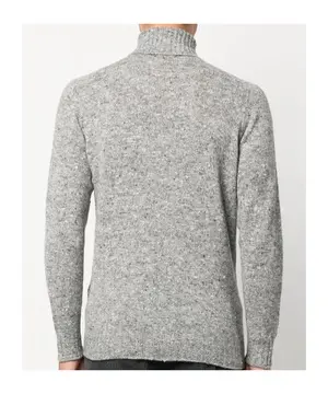 DRUMOHR Roll-neck Marl Knit Jumper - Gray