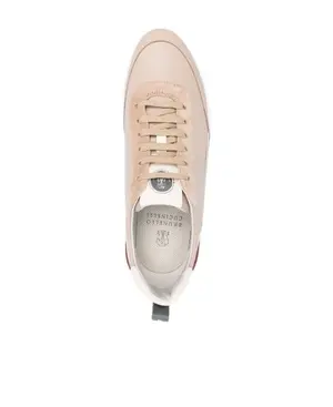Brunello Cucinelli Panelled Leather Lace-up Sneakers