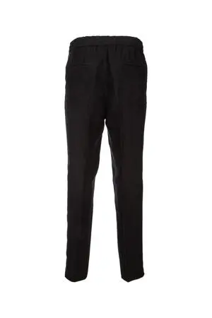 Brunello Cucinelli Elasticated Waistband Drawstring Pants - Black