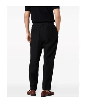 Brunello Cucinelli Elasticated Waistband Drawstring Pants - Black