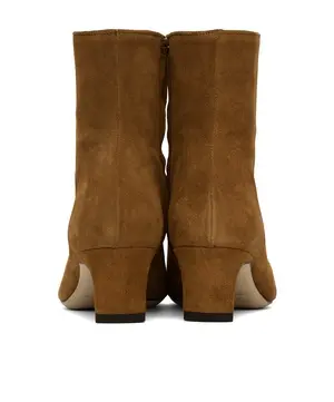 Staud Pointed Toe Kitten Heel Boots - Brown
