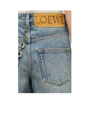 Loewe Chain Jeans In Washed Denim