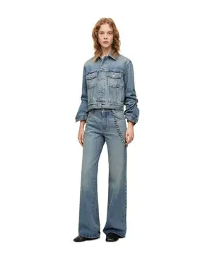 Loewe Chain Jeans In Washed Denim