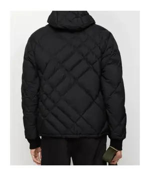 Burberry Check-stitch Doversgreen Puffer Jacket - Black