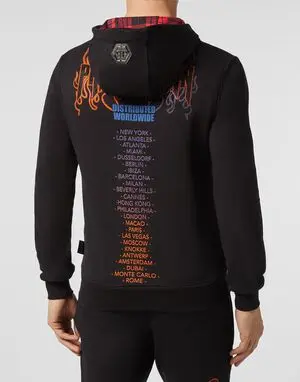 Philipp Plein Logo Embellished Hooded Hoodie