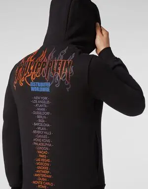 Philipp Plein Logo Embellished Hooded Hoodie