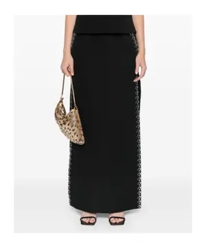 Rabanne Embellished Midi Skirt With Side Slits