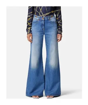 Versace Medusa 95 Logo-engraved Mid-rise Flared Jeans