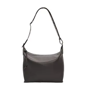 Loewe Cubi Crossbody Bag In Calfskin And Jacquard - Gray