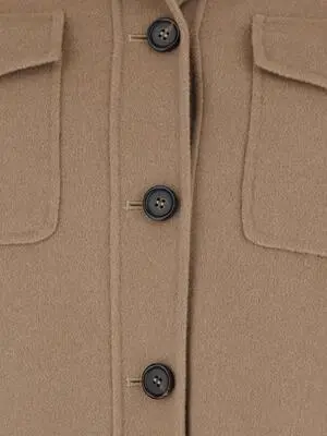 Max Mara Simona" Button-up Jacket - Hazelnut Color